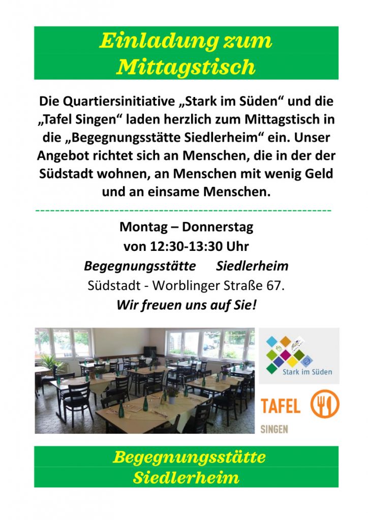 Mittagstisch der Singener Tafel - Kinderchancen Singen e.V.